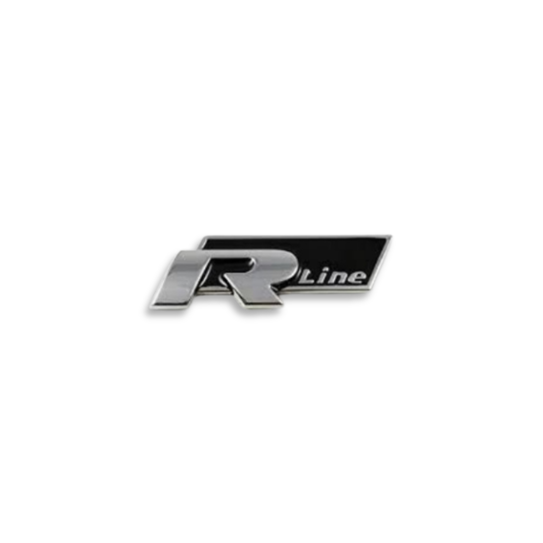 R LINE BADGE BLACK/SILVER (non oem) – Gtconcepts
